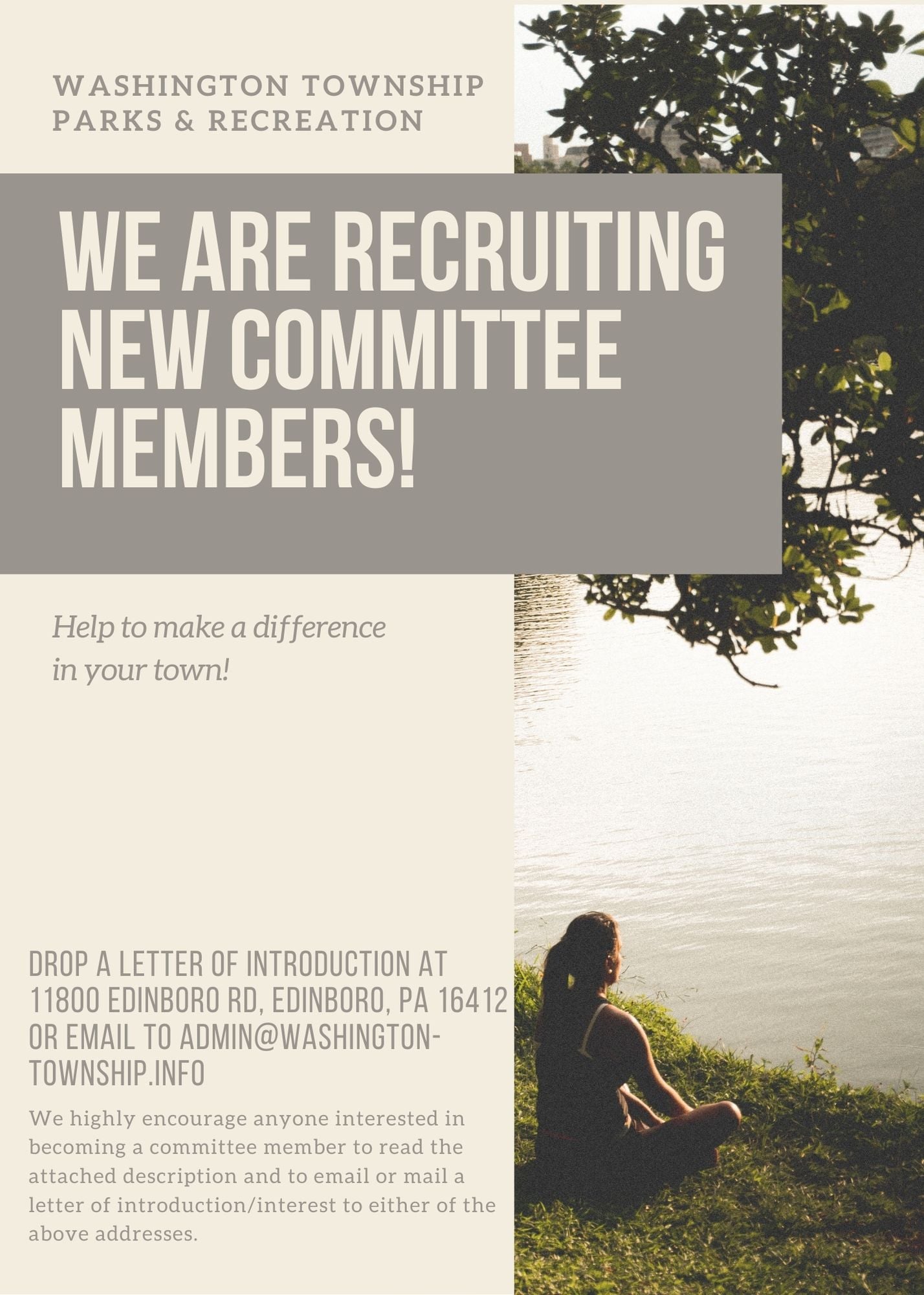 Washington Township Committee Positions Open – Edinboro Online